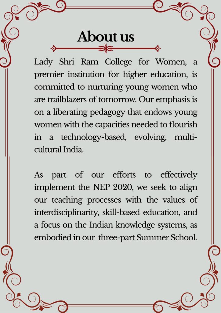 LSR Summer School 2025 – Lady Shri Ram College